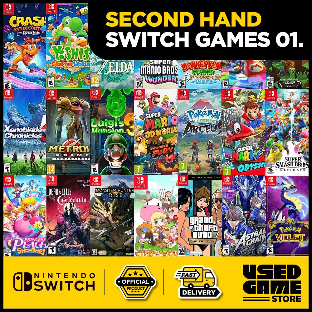USED Second hand Nintendo Switch Games Pokemon / Zelda / Mario ...