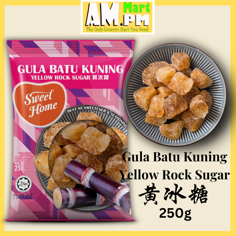 [Halal] Sweet Home Gula Batu Kuning Yellow Rock Sugar 黄冰糖 250g | Shopee ...