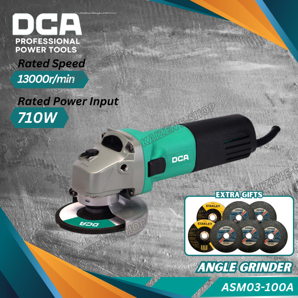 DCA ASM03-100A 710W Angle Grinder 4" / DCA ASM13-100B 820W Angle ...