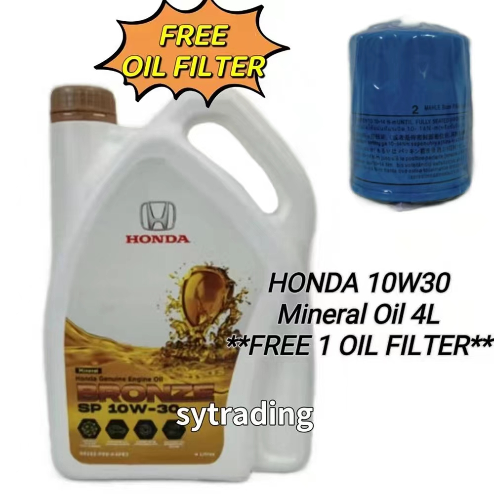 New Packing Honda SP 10W-30 Mineral Engine Oil 10W30 4L + FREE Honda ...