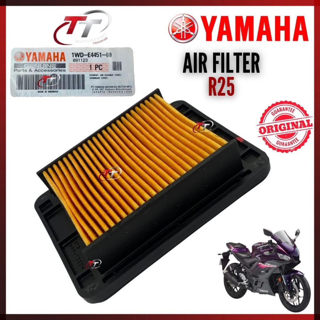 YZF R25 YZF-R25 Air Filter Cleaner Element Penapis Angin Udara Ori Assy ...