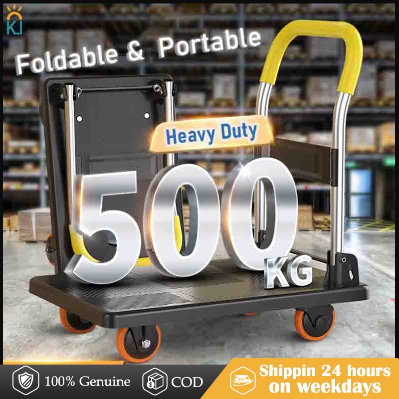 Trolley Heavy Duty Troli Barang Foldable 1000KG Hand Truck 手推車 拉貨 Troli Beroda | Shopee Malaysia