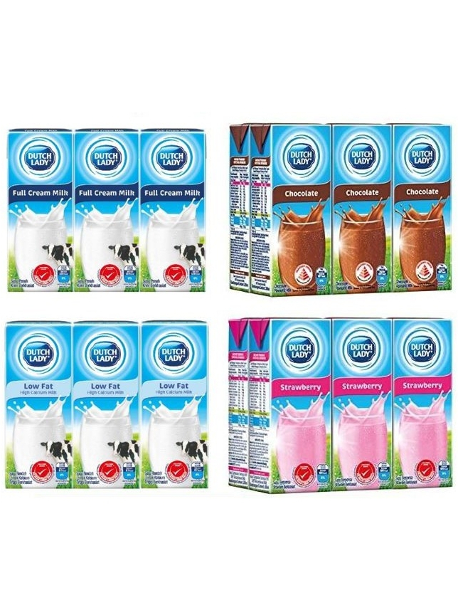 Dutch Lady Milk Drink Full Cream/Chocolate/Strawberry 200mlx24 | Shopee Malaysia