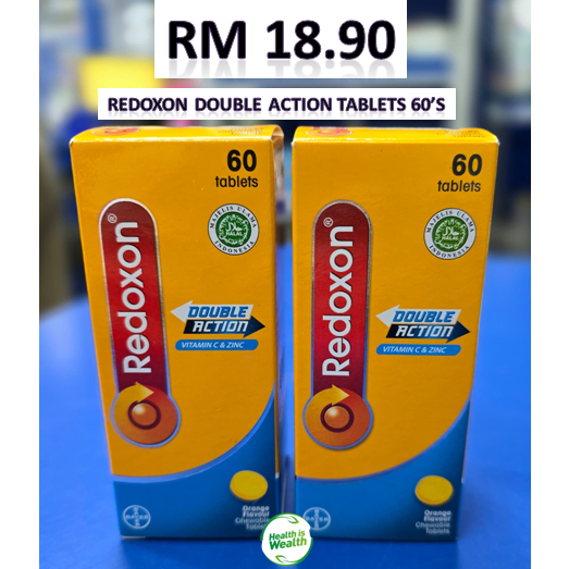 Redoxon Double Action Chewable Tablets 60's [exp: 1/2025] [vitamin c ...