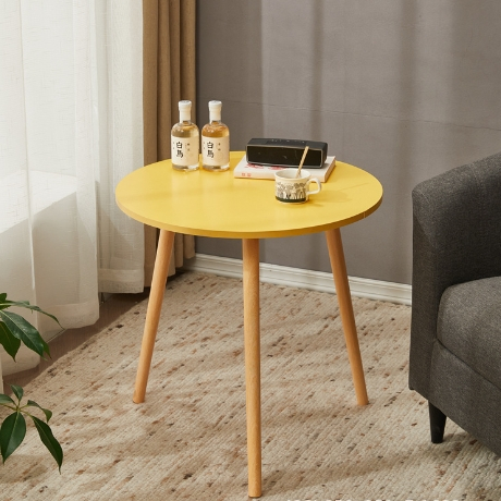 Small coffee table small round table Simple Mini Living Room Small Wood ...