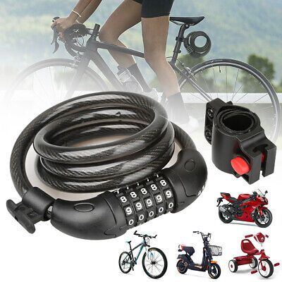 CAMPERPARK bicycle lock 5digit key bike lock anti-theft long holder ...