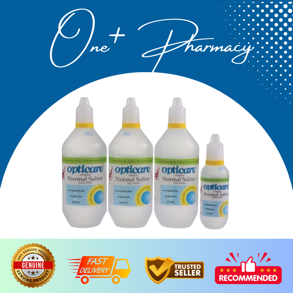 opticare normal saline 500ml x 3 +120ml | Shopee Malaysia