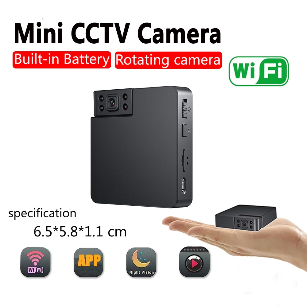 LX MALL Built-in Battery Mini CCTV Camera wireless phone contion Hideen ...