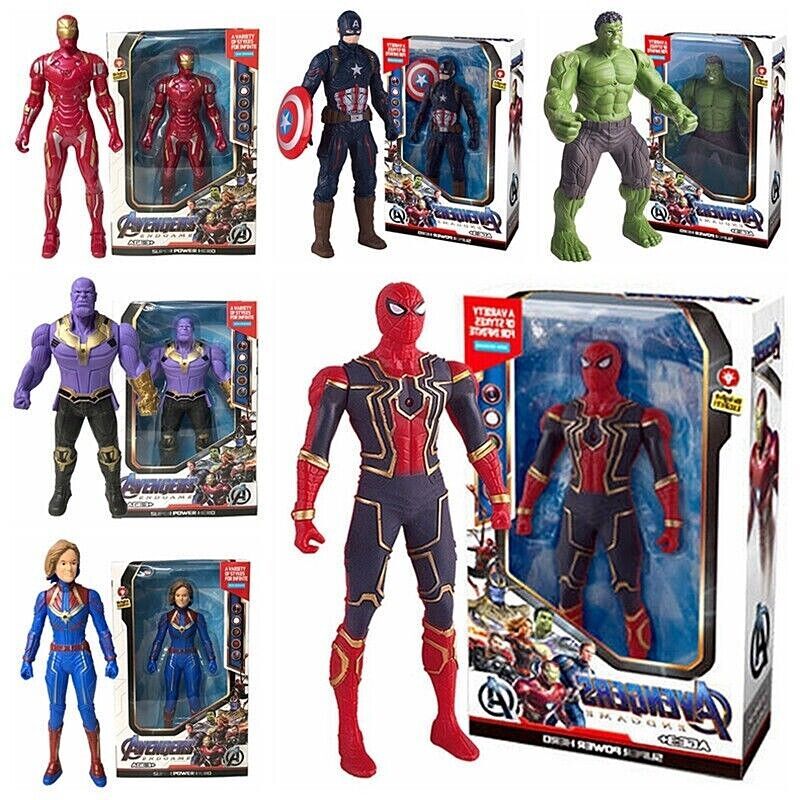 Marvel Avengers 12-Inch Action Figure LED Light Superhero Iron Spider ...