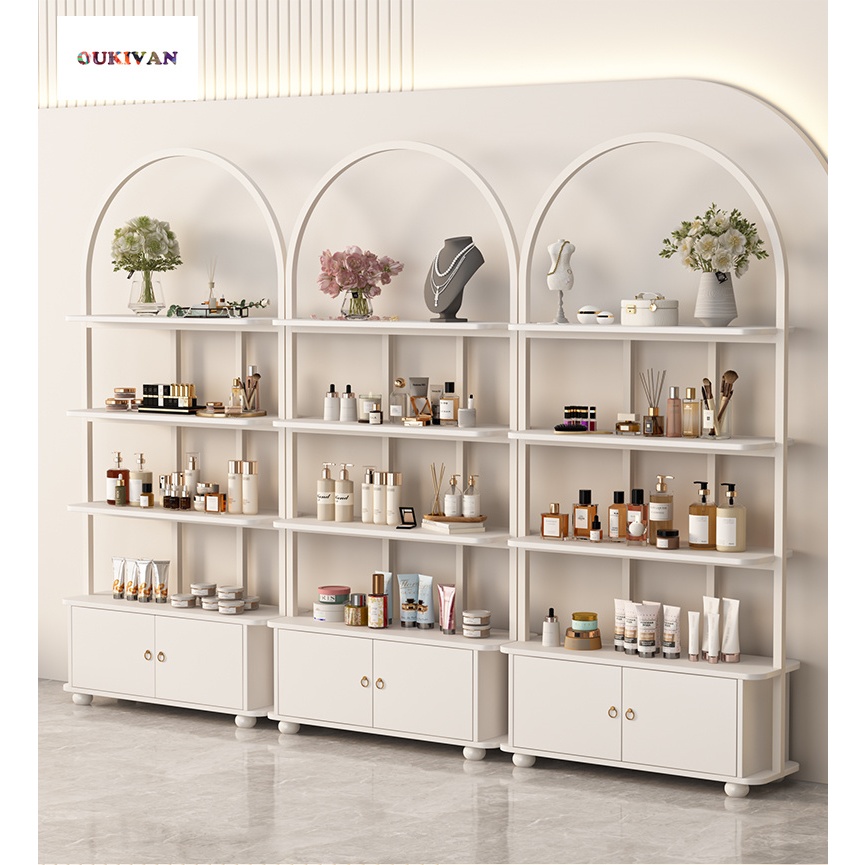 Display Rack Rak Paparan Tempered Glass Wood 3D Door With Storage ...