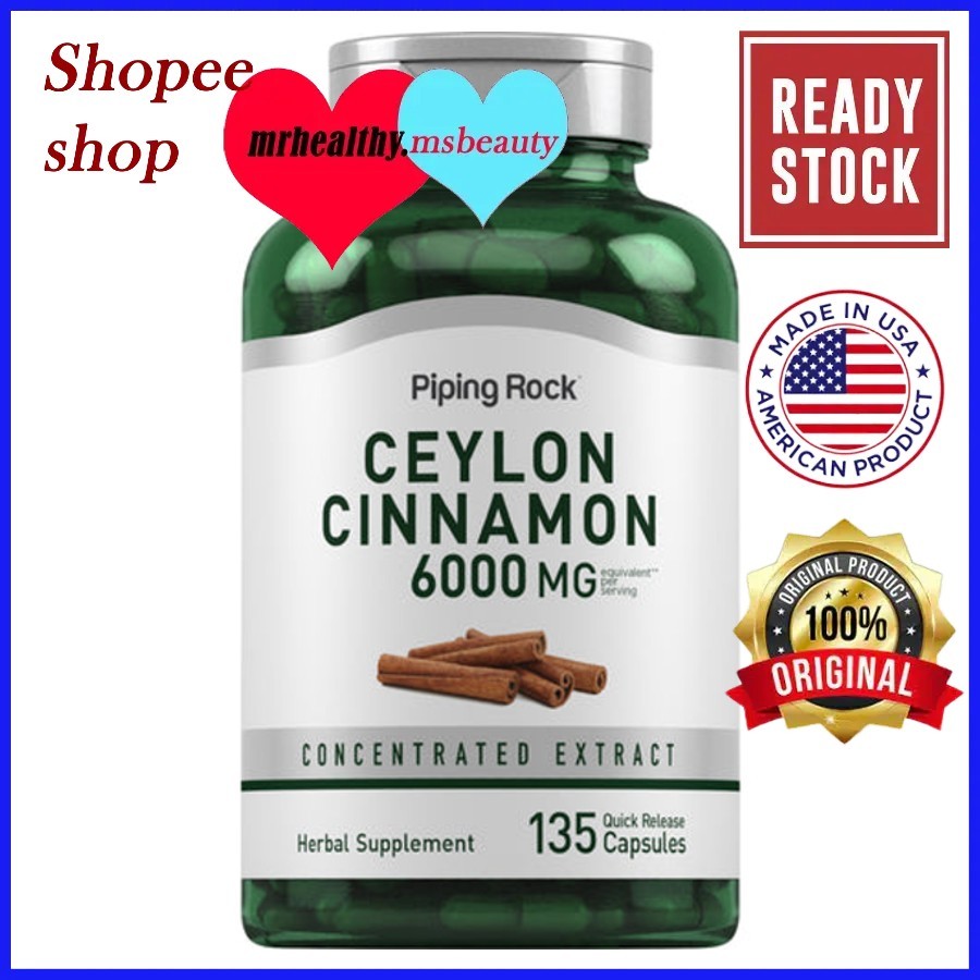 PipingRock Ceylon Cinnamon, 6000 mg (per serving), 135 Quick Release ...