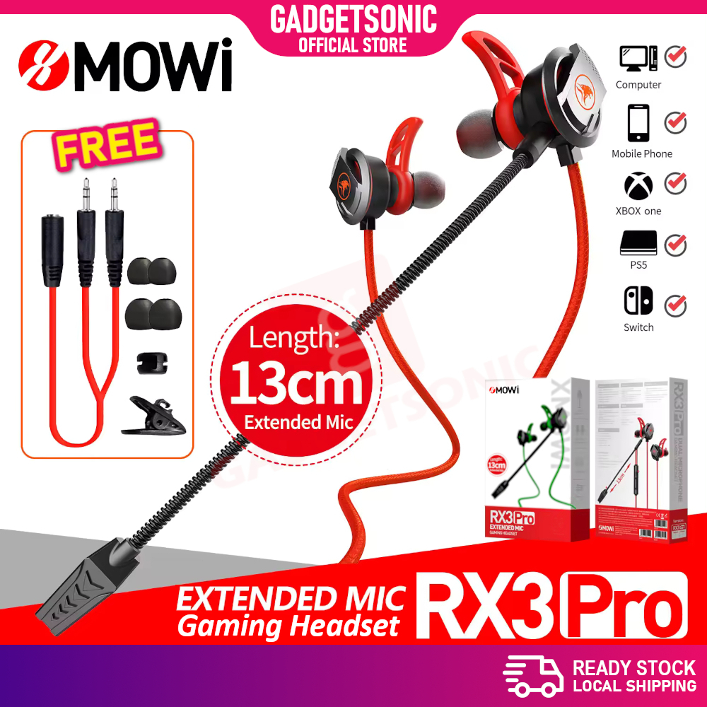 Plextone XMOWI RX3 PRO Gaming Headset With Extended Microphone In-Ear ...