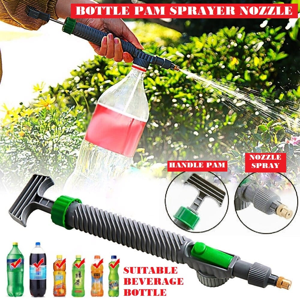 High Pressure Pump Drink Bottle Spray Head Gardening Bottle Spray Gun ...