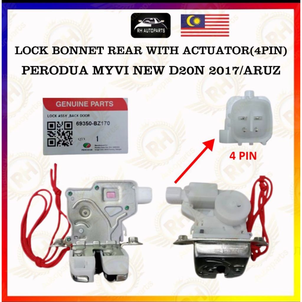 Perodua Myvi D20N MG3 2017 Perodua Aruz Rear Bonnet Lock Boot Lock With ...