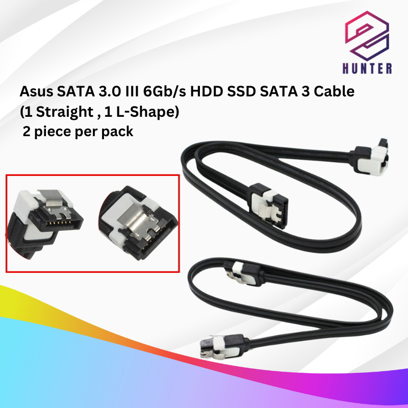 Asus SATA 3.0 III 6Gb/s HDD SSD SATA 3 Cable, 2 Piece Per Pack | Shopee ...