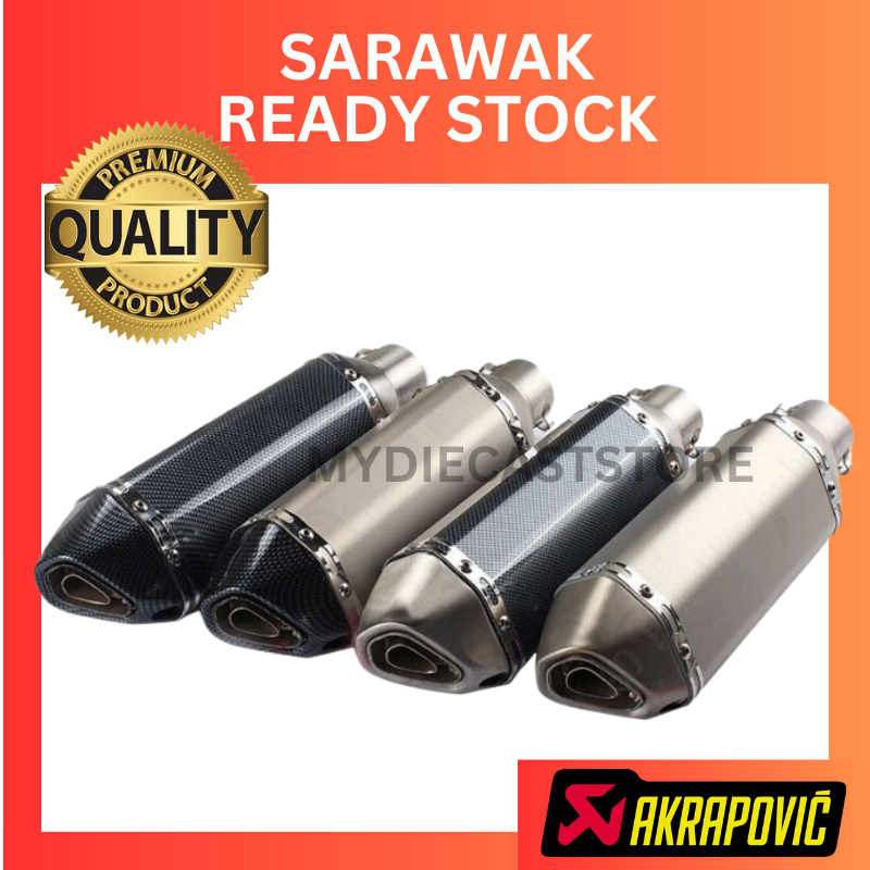 Akrapovic 370mm Universal Exhaust Muffler Motorcycle Silencer DB Killer ...