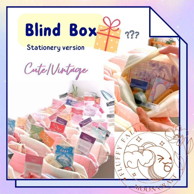 Fluff's Blind Box Stationery Mystery Box Misteri Box Surprise Gift ...