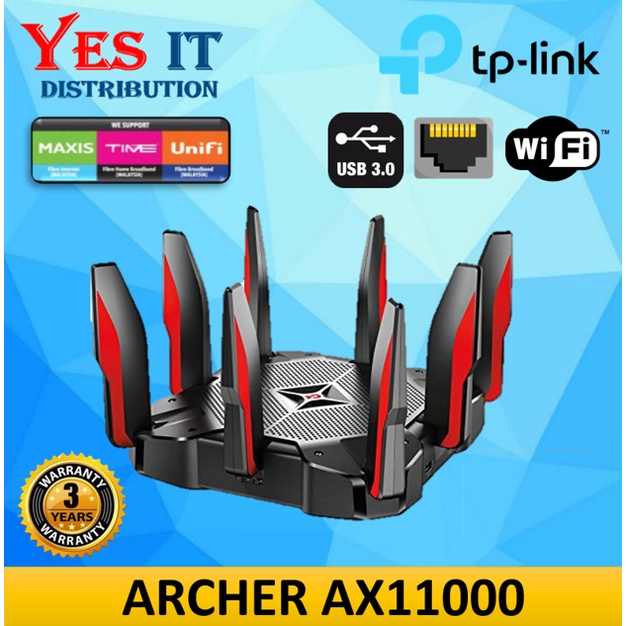 TP-Link AX11000 Next-Gen Wi-Fi6 Tri-Band Gaming Wireless Wifi Router ...