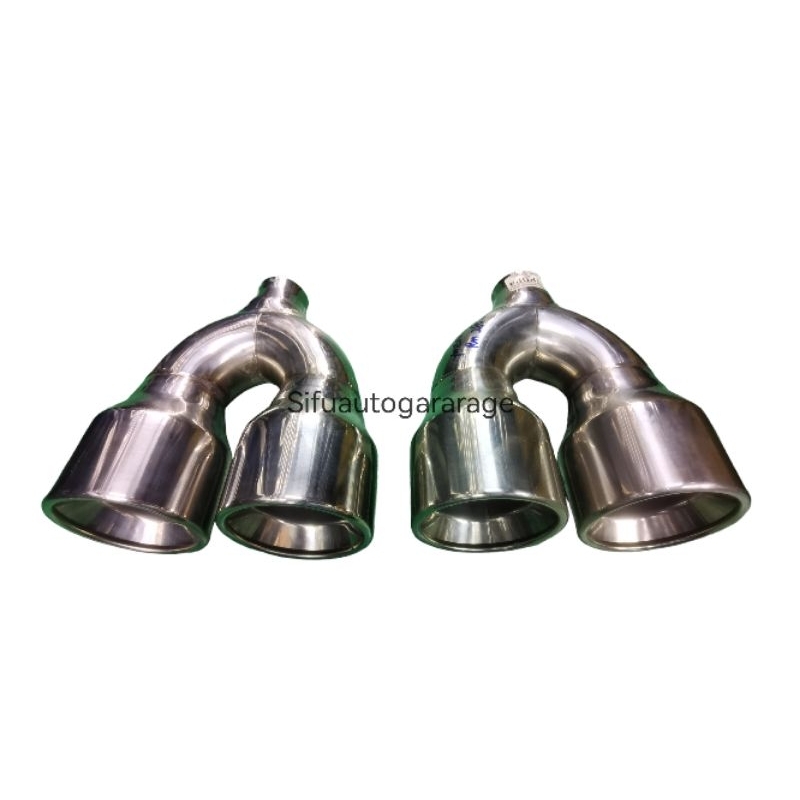 Universal Car Muffler Exhaust Pipe l Stainless Steel Twin Tip / Dual ...