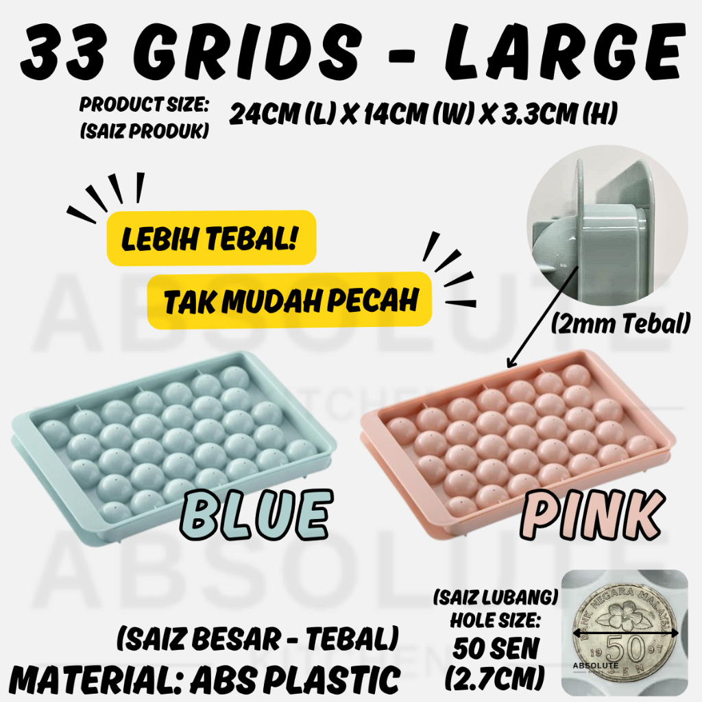 Acuan Jelly Ball Besar Big Jelly Ball Mould Round Ice ball maker mold ...