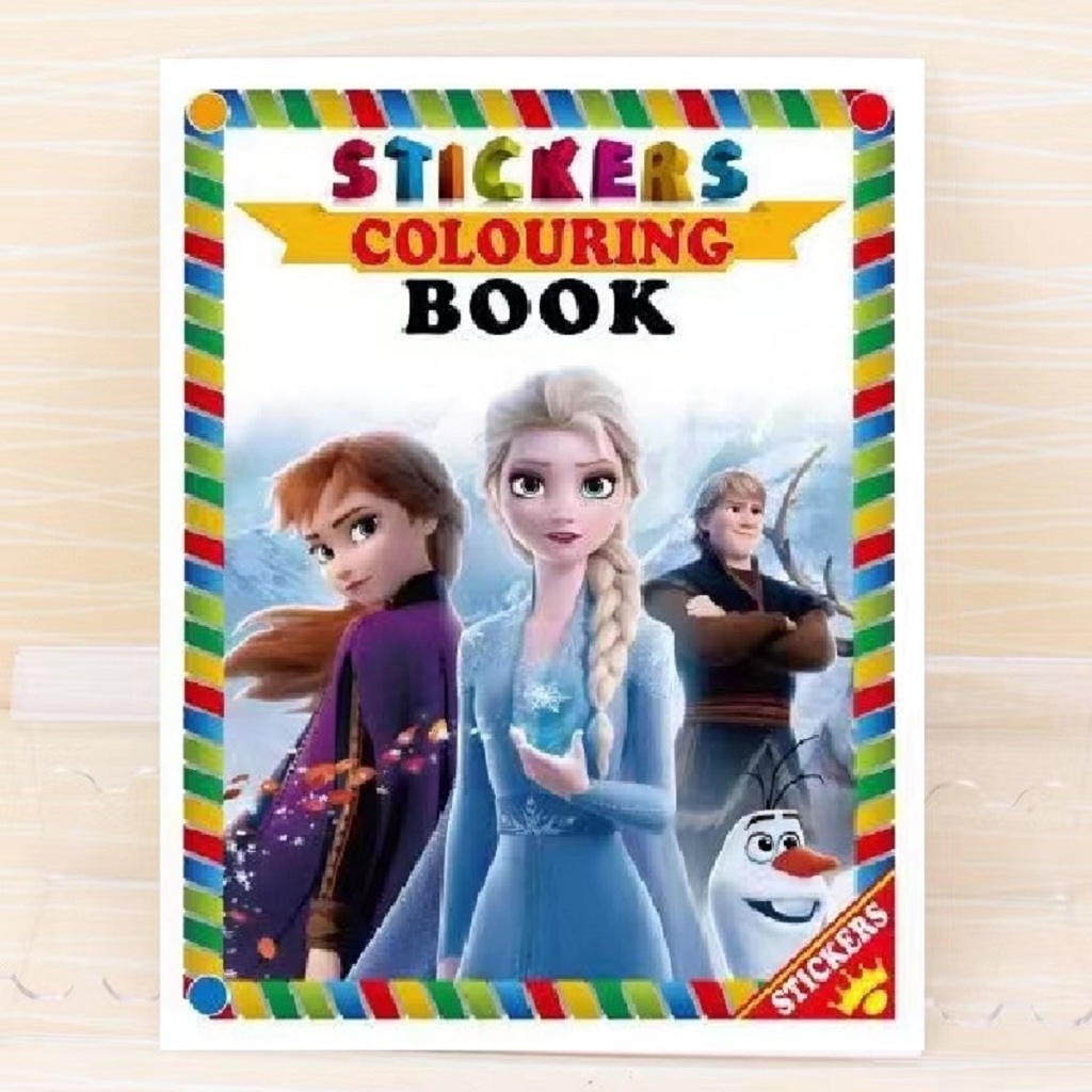 Frozen Sticker & Coloring Book A4 | Buku Mewarna Pelekat Kanak Tadika ...