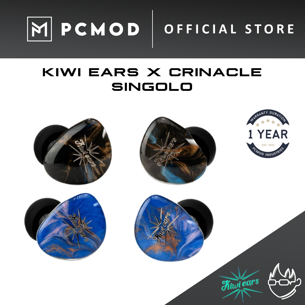 Kiwi Ears X Crinacle Singolo | Black , Blue | 11mm Dynamic Driver IEM ...