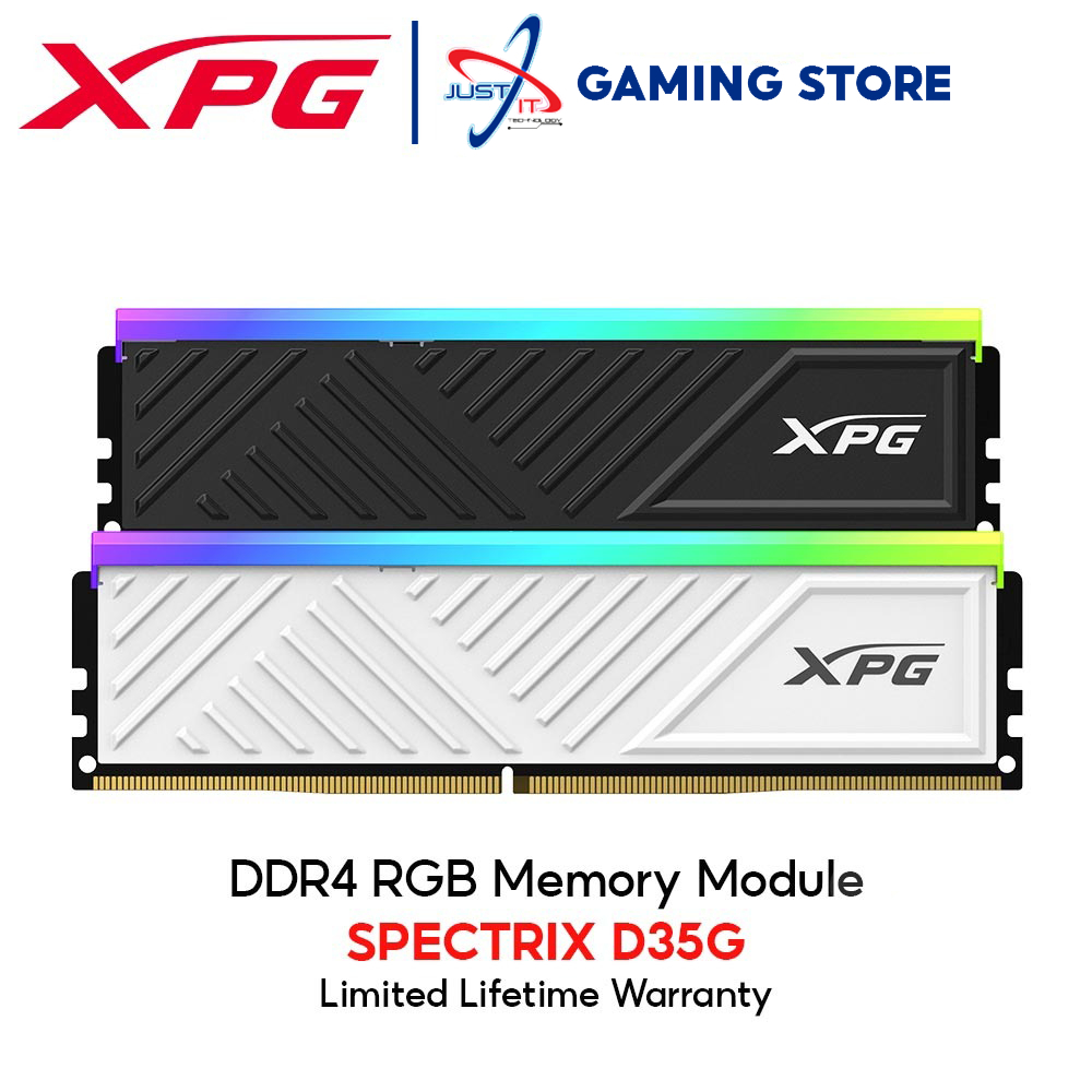 ADATA XPG SPECTRIX D35G 8GB / 16GB DDR4 3200MHZ / 3600MHZ RGB MEMORY / RAM ( BLACK / WHITE ...