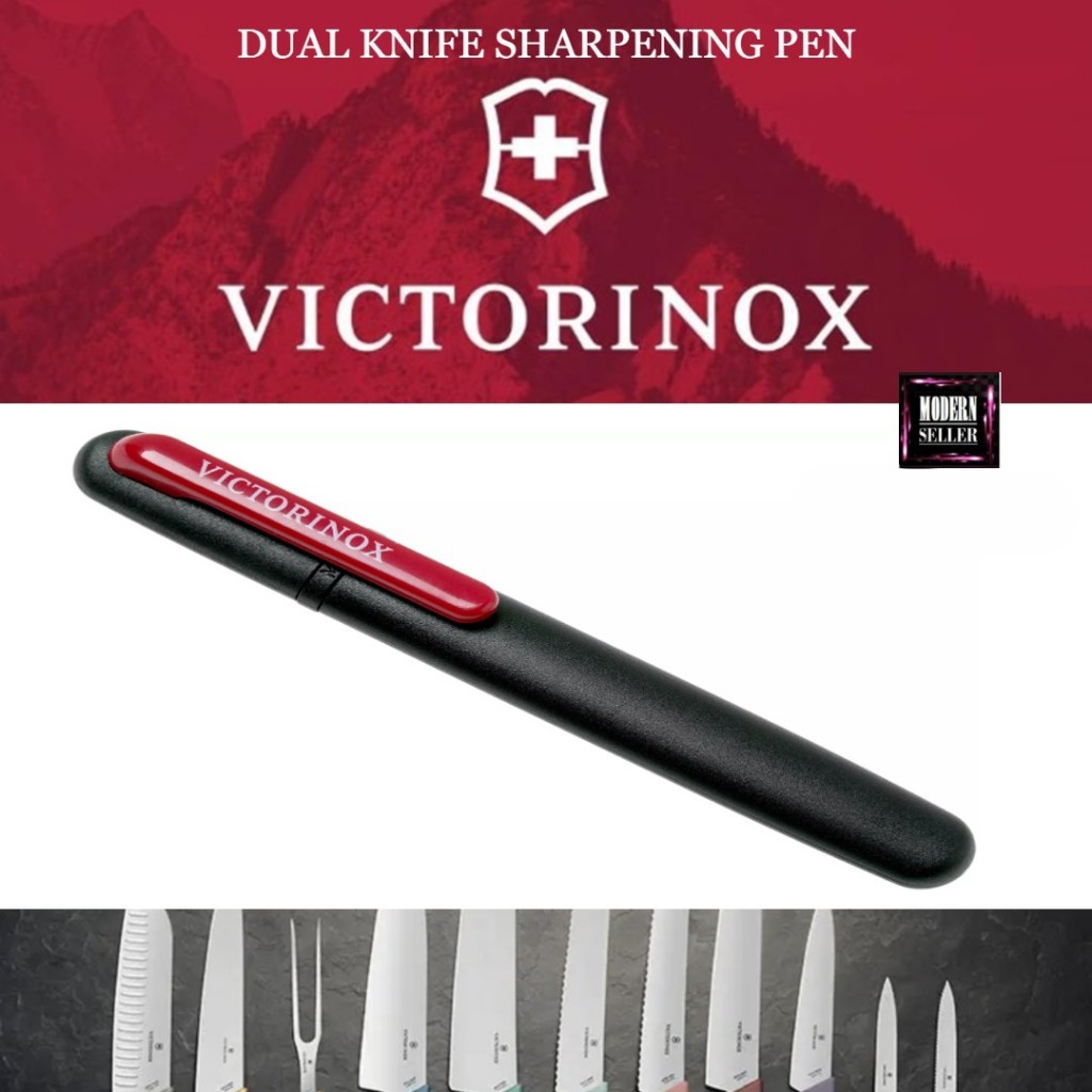 VICTORINOX CERAMIC DISC DUAL KNIFE PEN SHARPENER/ PENGASAH PISAU/ SERRATED KNIFE SHARPENER ...