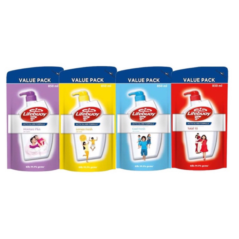 (DOUBLE PACKS) LIFEBUOY Shower Gel Refill Pack 850ml | Shopee Malaysia