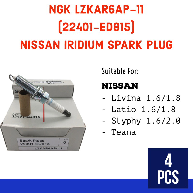 【100% ORIGINAL】22401-ED815 / NGK LZKAR6AP-11 NISSAN PALAM PENCUCUH ...