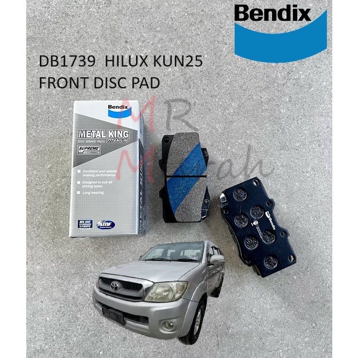 Bendix DB1739 Front disc brake pad Toyota Hilux vigo Kun25 Kun26 old ...