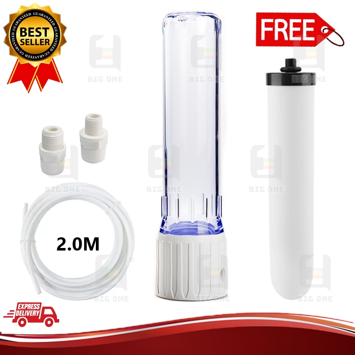 10" CERAMIC PRE FILTER WATER FILTER SET WITH 6MM HOSE AND CONNECTORS ...