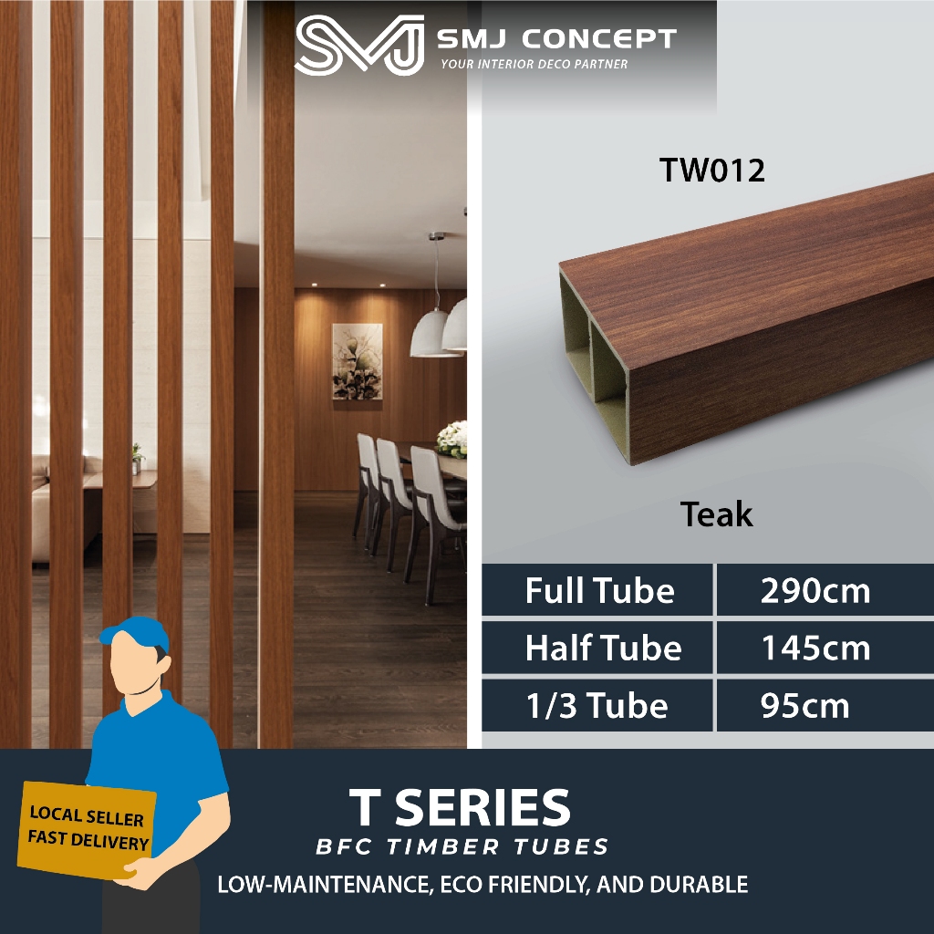 SMJ CONCEPT® Timber Tube Wall Column Partition Divider (TW012) | Easy ...