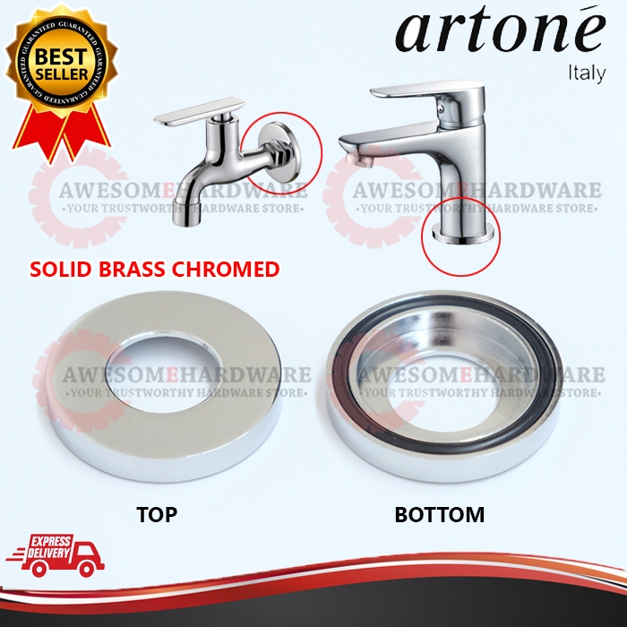 ARTONE BBS-45 SOLID BRASS CHROMED FAUCET TAP BASE COVER PLATE TO REDUCE ...