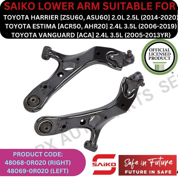 SAIKO GENUINE LOWER ARM (FRONT) FOR TOYOTA HARRIER [ZSU60, ASU60] '14 ...