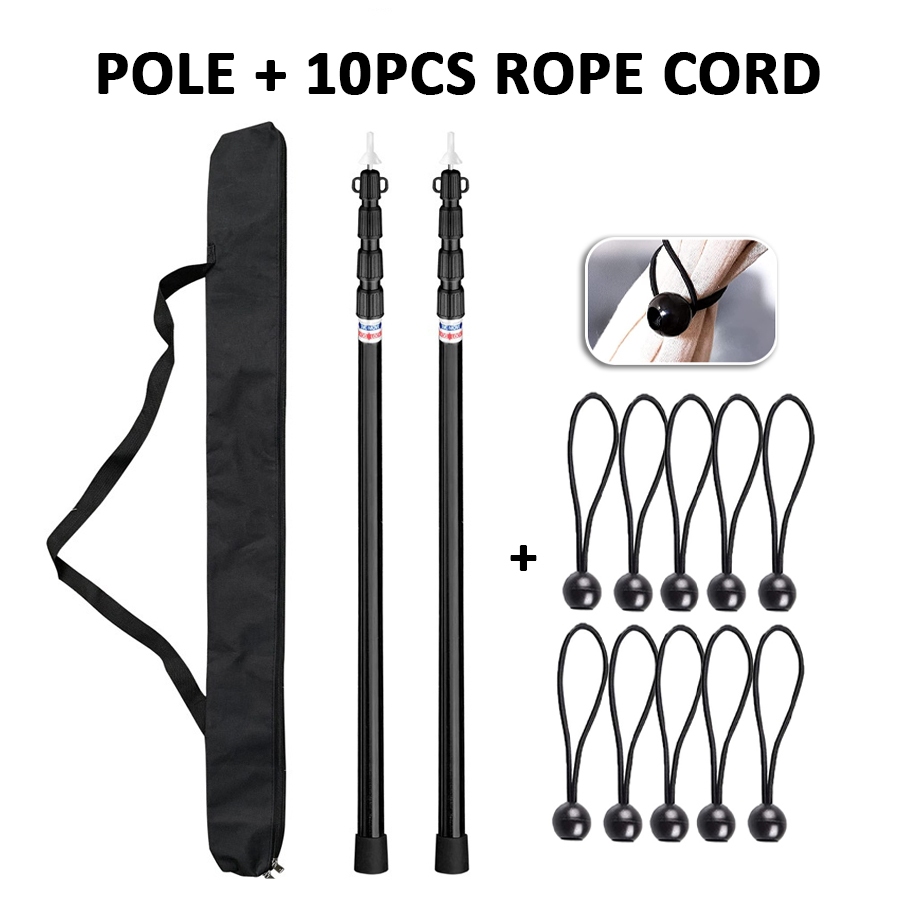 2.8M Adjustable Flysheet Pole Camping Tent Pole Tiang Khemah Flysheet ...