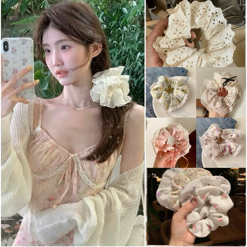 Skrunci Gaya Korea Getah Ikat Rambut Korea Scrunchies Hair Buns Hair ...