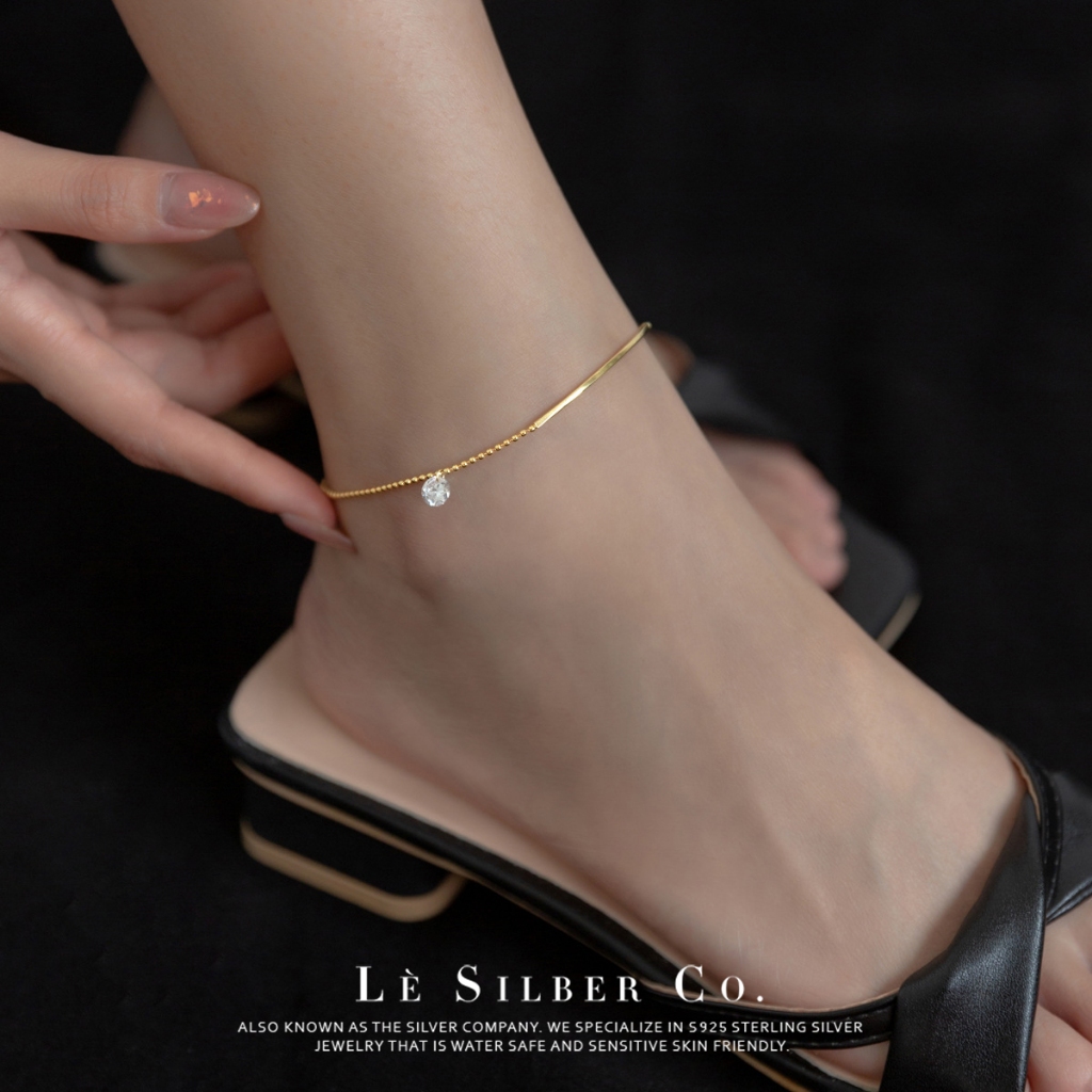 Lè Silber Co.S925 - Sleek & Chic Chain Anklet | Shopee Malaysia