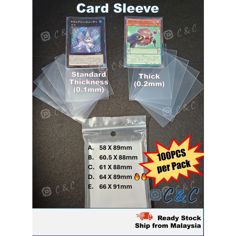 100PCS Card Sleeve card protector inner sleeve TCG pokemon yugioh ...