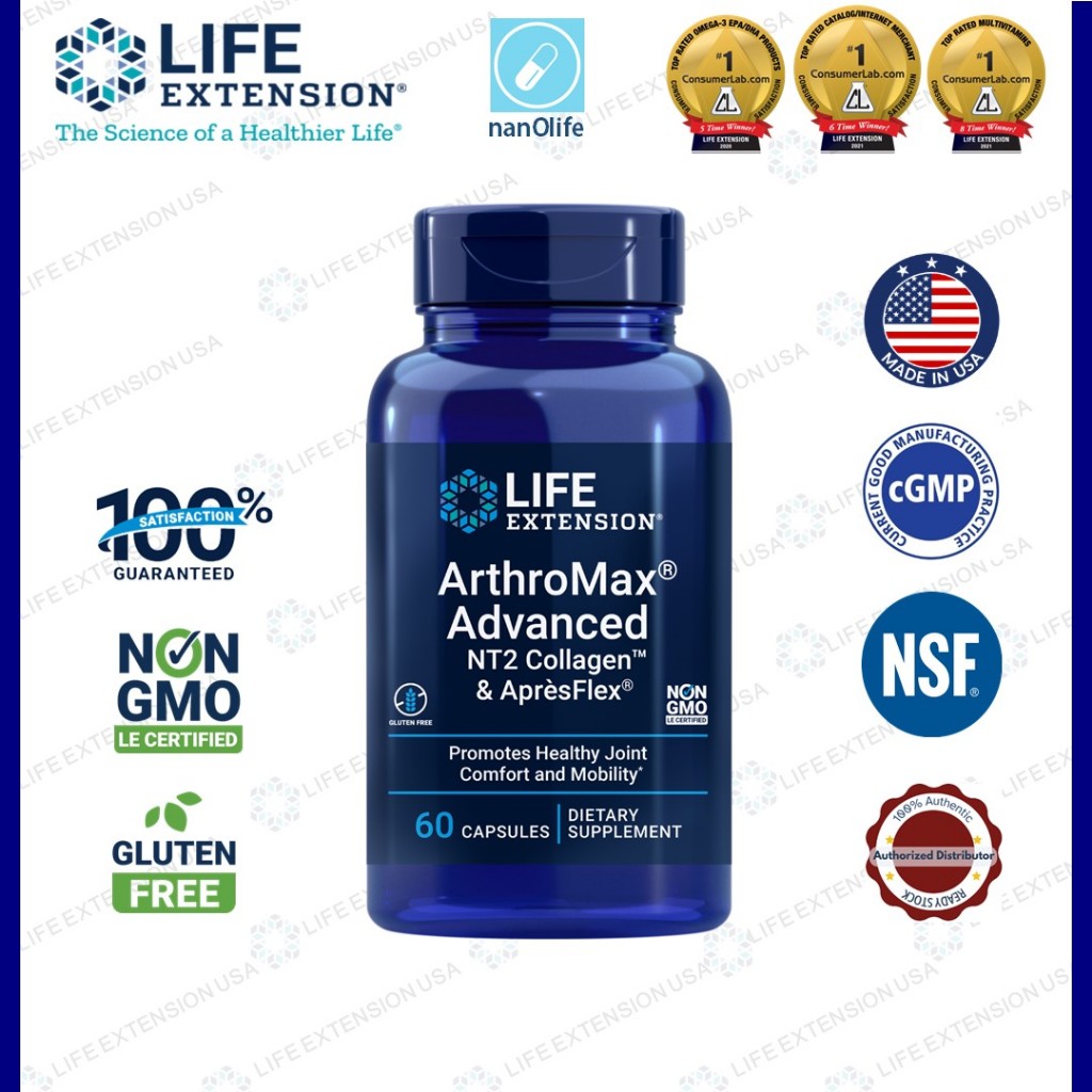 [Life Extension] ArthroMax® Advanced with NT2 Collagen & ApresFlex, EXP ...