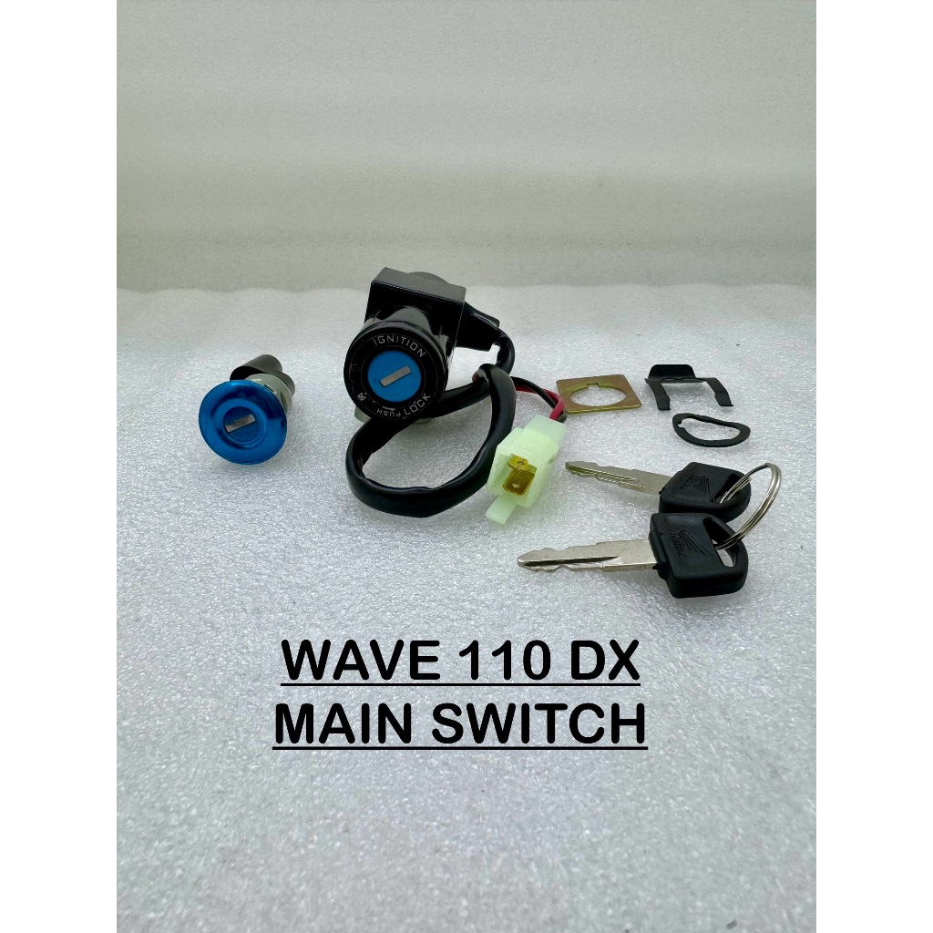 MAIN SWITCH WAVE110 DX COMPLETE SET WAVE110 DX KUNCI MOTOR SATU SET ...