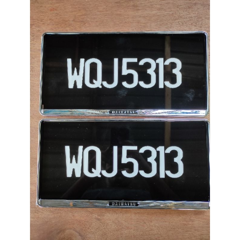 No Plate Kristal Kereta Saiz Frame Chrome(xtermasuk frame) | Shopee ...