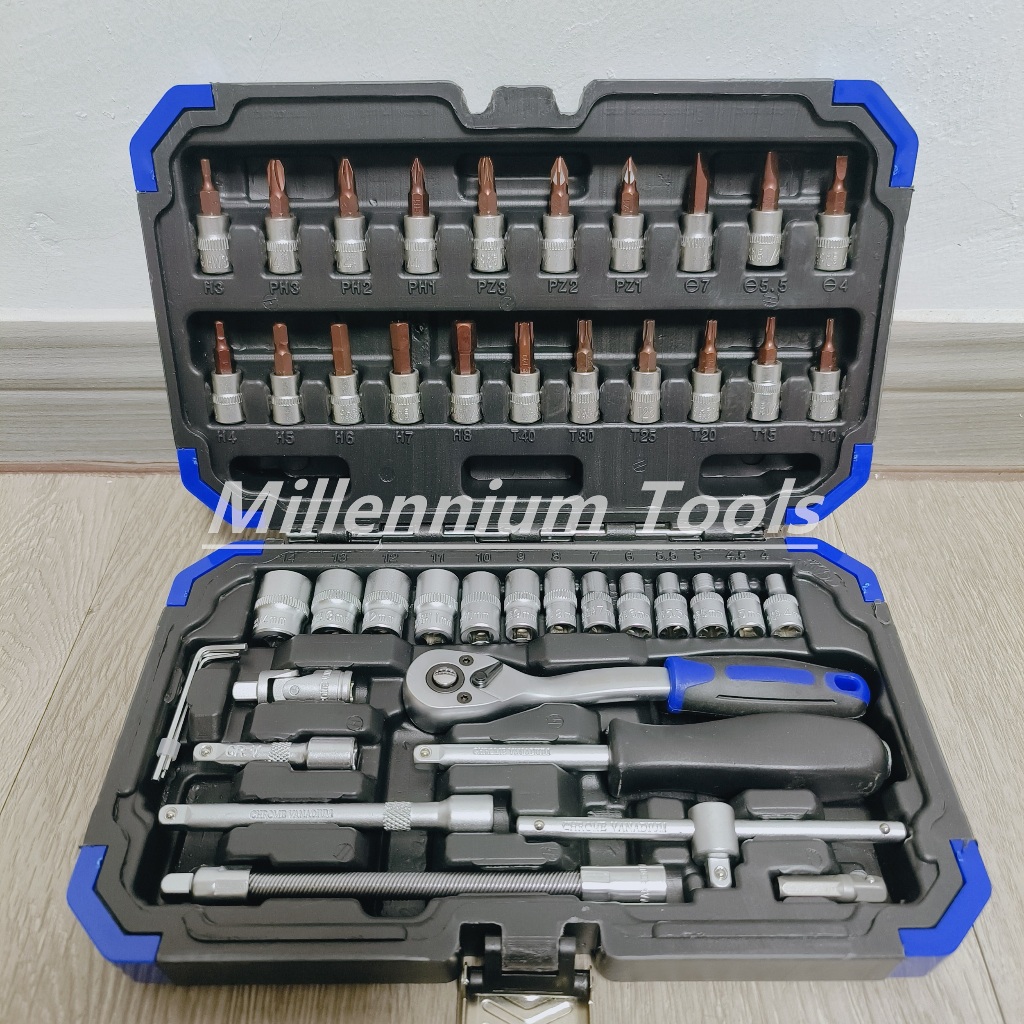 Original CR-V 46Pcs Socket Bit Set | Box Socket Set | Ratchet Box Set ...