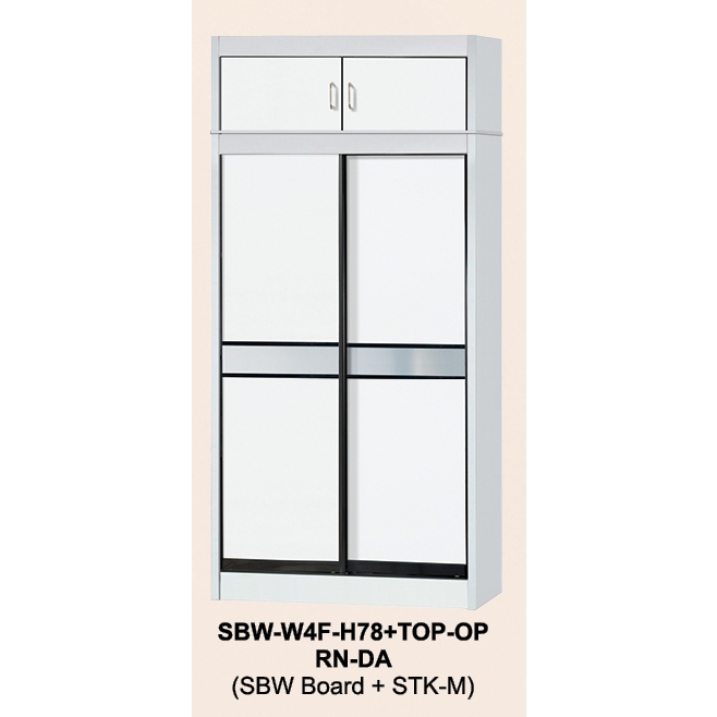 MIXBOX RENO 4- Wardrobe with Top Open Storage - Wardrobe 4x8FT / Almari ...