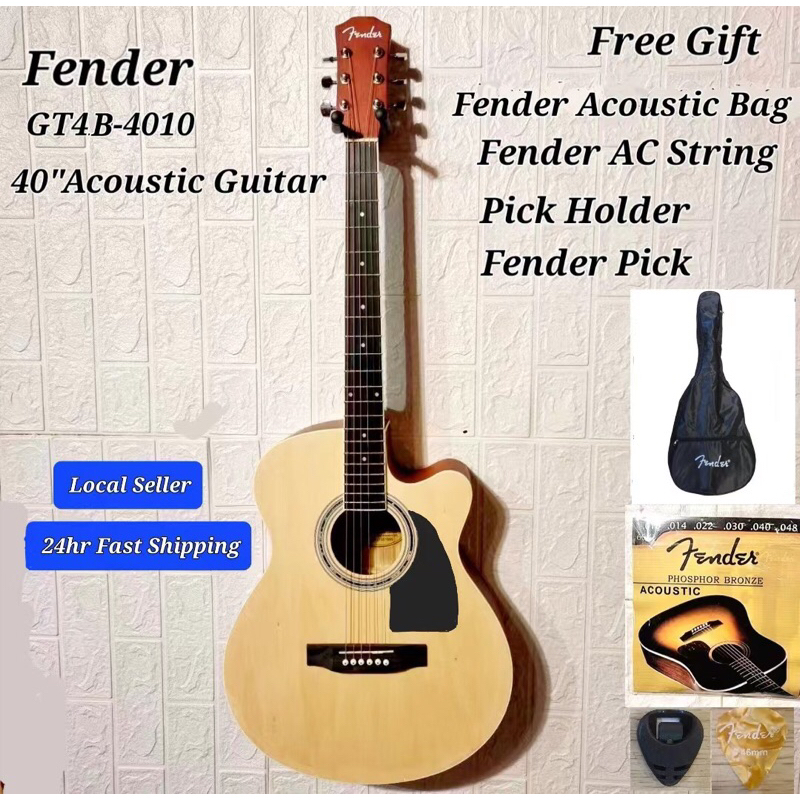 Fender GT4B-4010 40inch Acoustic guitar & 40 inch Semi Acoustic Guitar ...