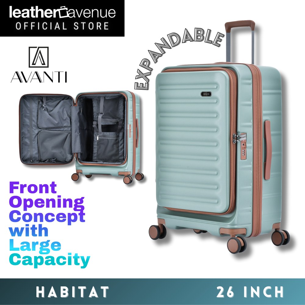 AVANTI HABITAT 26 INCH Front Opening Design Travel Luggage PC+ABS ...