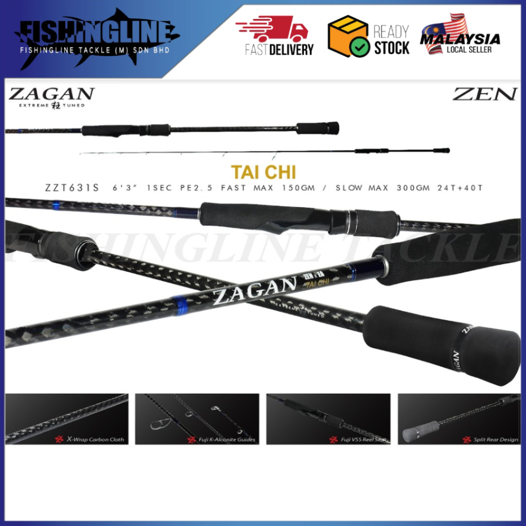 ZEN ZAGAN TAICHI ZZT631S Spinning Fishing Jigging Rod | Shopee Malaysia