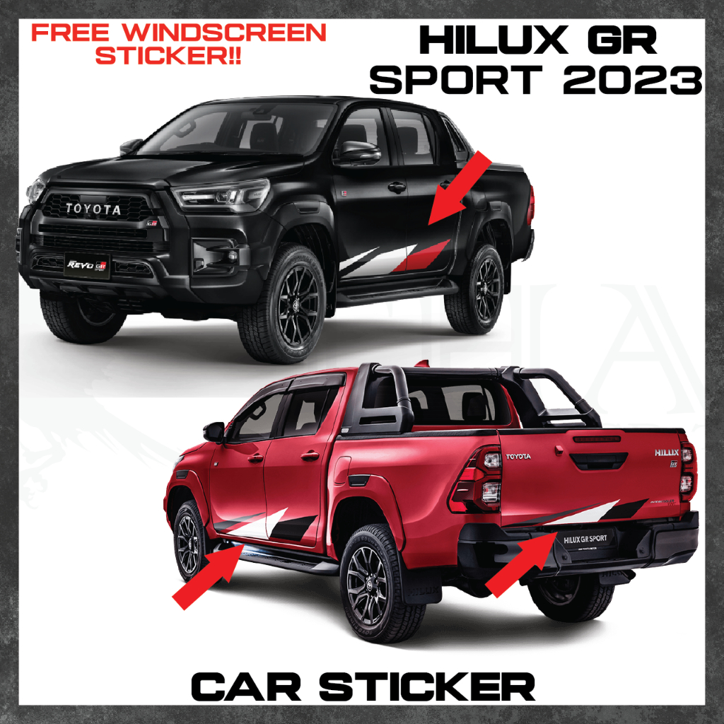TOYOTA Hilux GR Sport 2023 Sticker Car Body Vinyl Decal Custom Outdoor ...