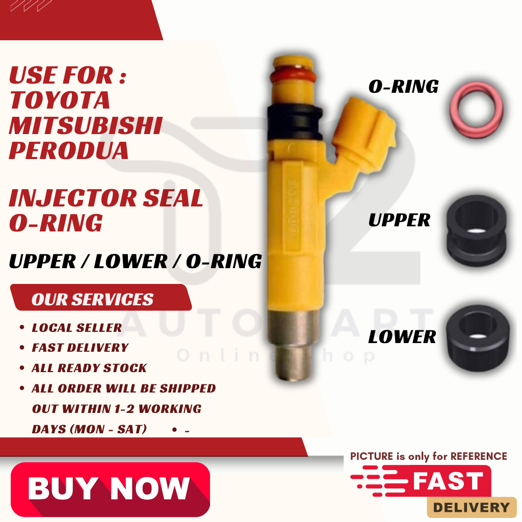 T2 TOYOTA / MITSUBISHI / PERODUA INJECTOR SEAL O-RING UPPER OR LOWER ...
