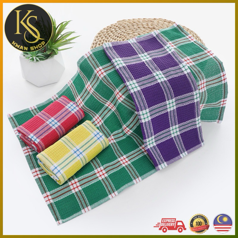 Yarn Dyed Cotton Check Plaid Home Kitchen Tea Towel / Dishcloth/ Tuala ...